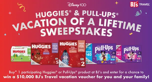 Huggies Vacation Sweepstakes: Win $10000 BJ’S Travel Voucher ...
