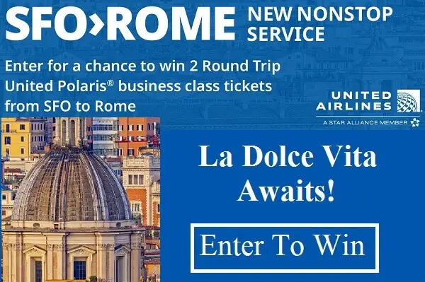 Fly SFO United Italy Trip Giveaway: Win a Trip to Rome | SweepstakesBible