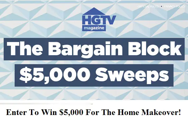 HGTV Magazine Home Makeover Sweepstakes: Win $5,000 Cash | SweepstakesBible