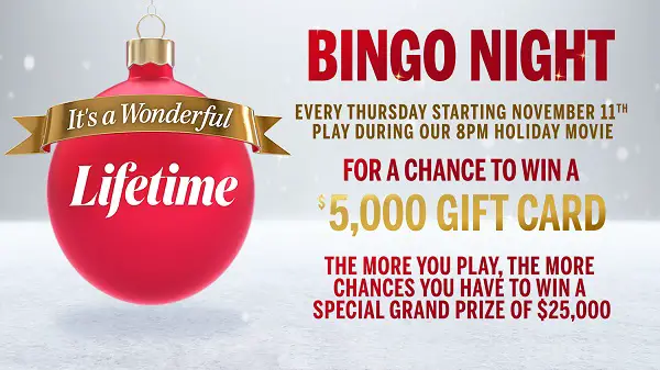 A&E Television It’s A Wonderful Lifetime Bingo Giveaway: Win Cash Prize ...