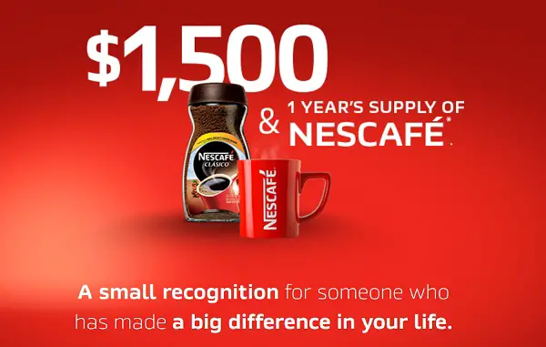 NESCAFÉ Clásico Sweepstakes: Win Free Nescafe For A Year & A $1,500 ...