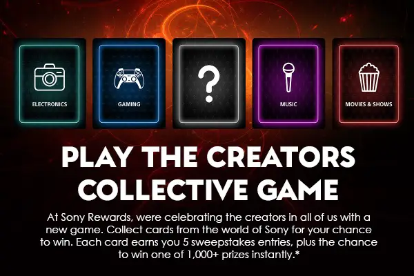 Sony Rewards Creators Collective Game Sweepstakes | SweepstakesBible