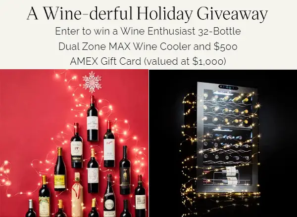 Wine Enthusiast Holiday Giveaway: Win Cooler & Gift Card ...