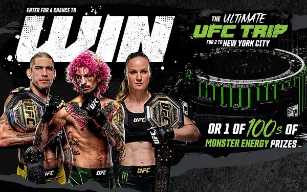 Monster Energy UFC New York Event Experience Giveaway (100 Winners ...